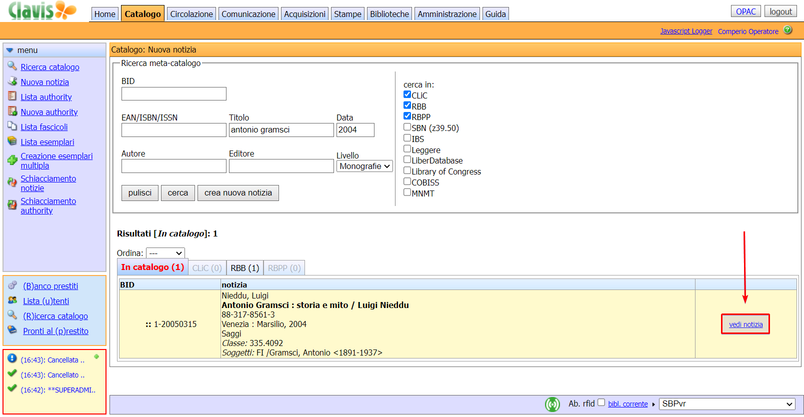 Primi passi con Clavis ad uso delle scuole